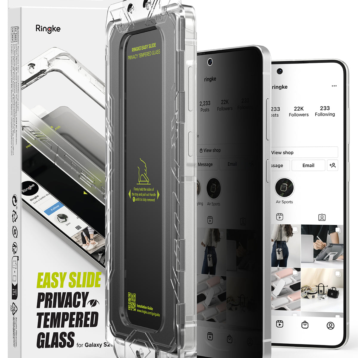 Galaxy S25 Edge Screen Protector | Easy Slide Privacy Tempered Glass – Ringke Official Store