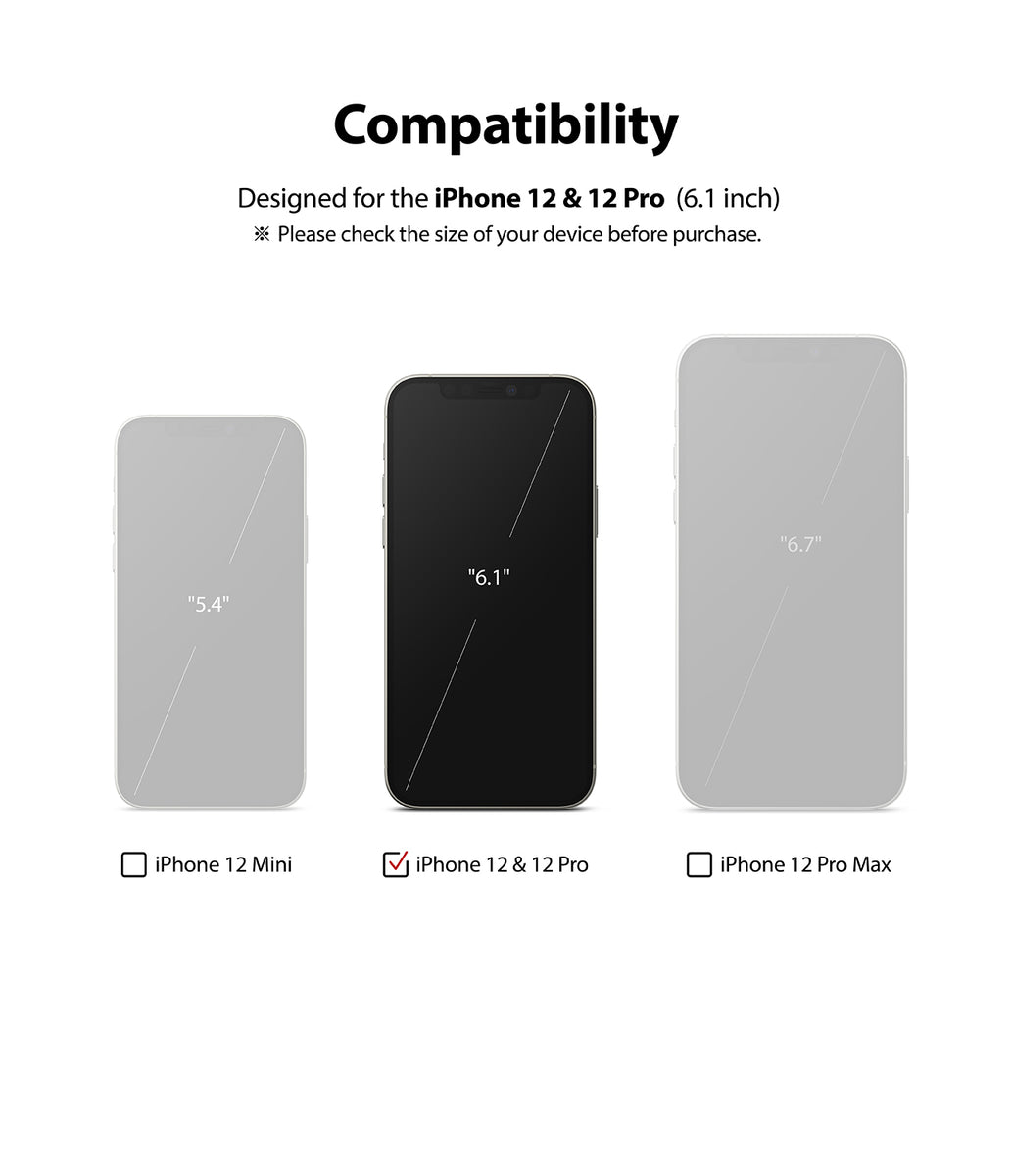 iPhone 12 / 12 Pro Screen Protector | Ringke Invisible Defender Glass ...